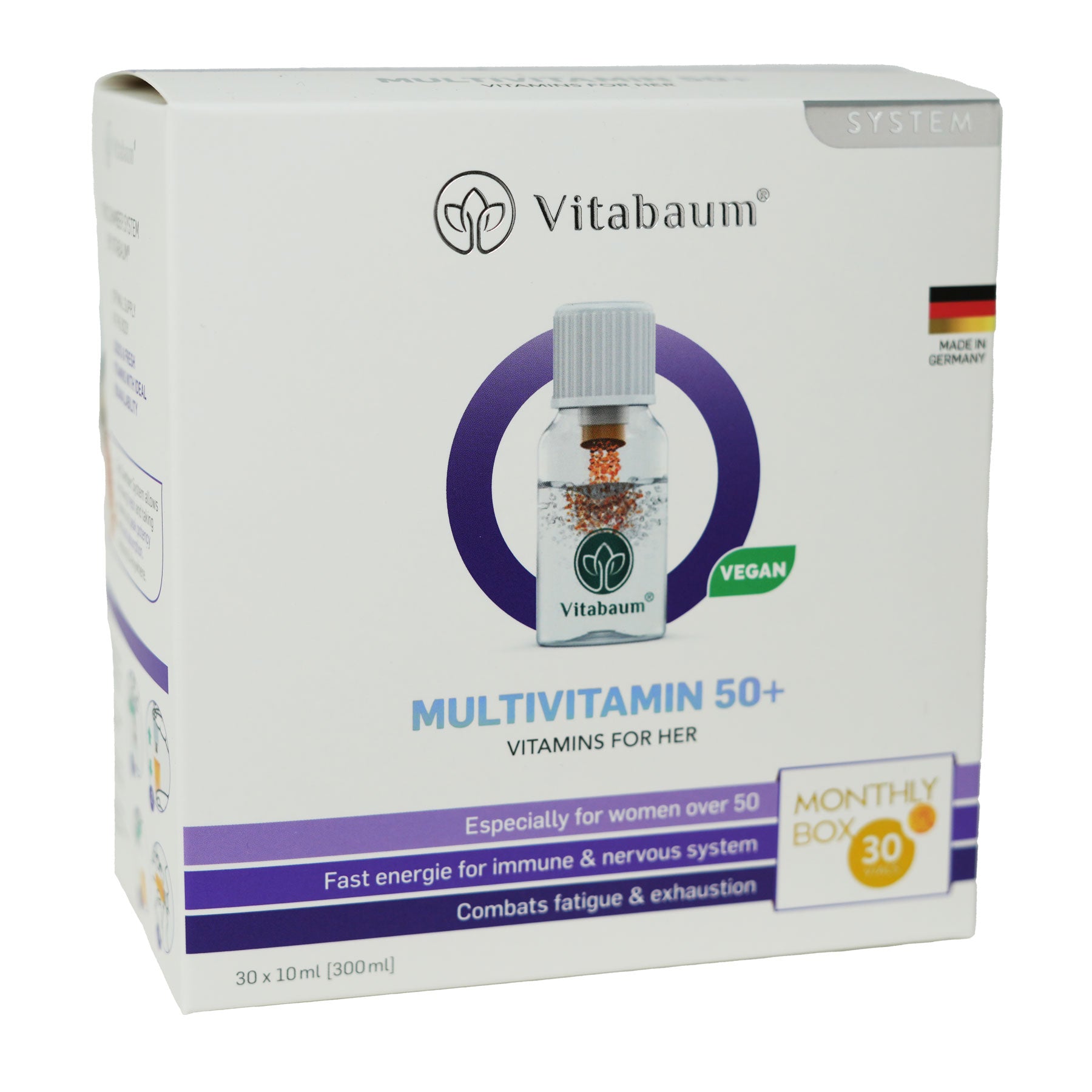 Multivitamin 50+ For Her - Monthly supply - pack of 30 vials - 10ml ...