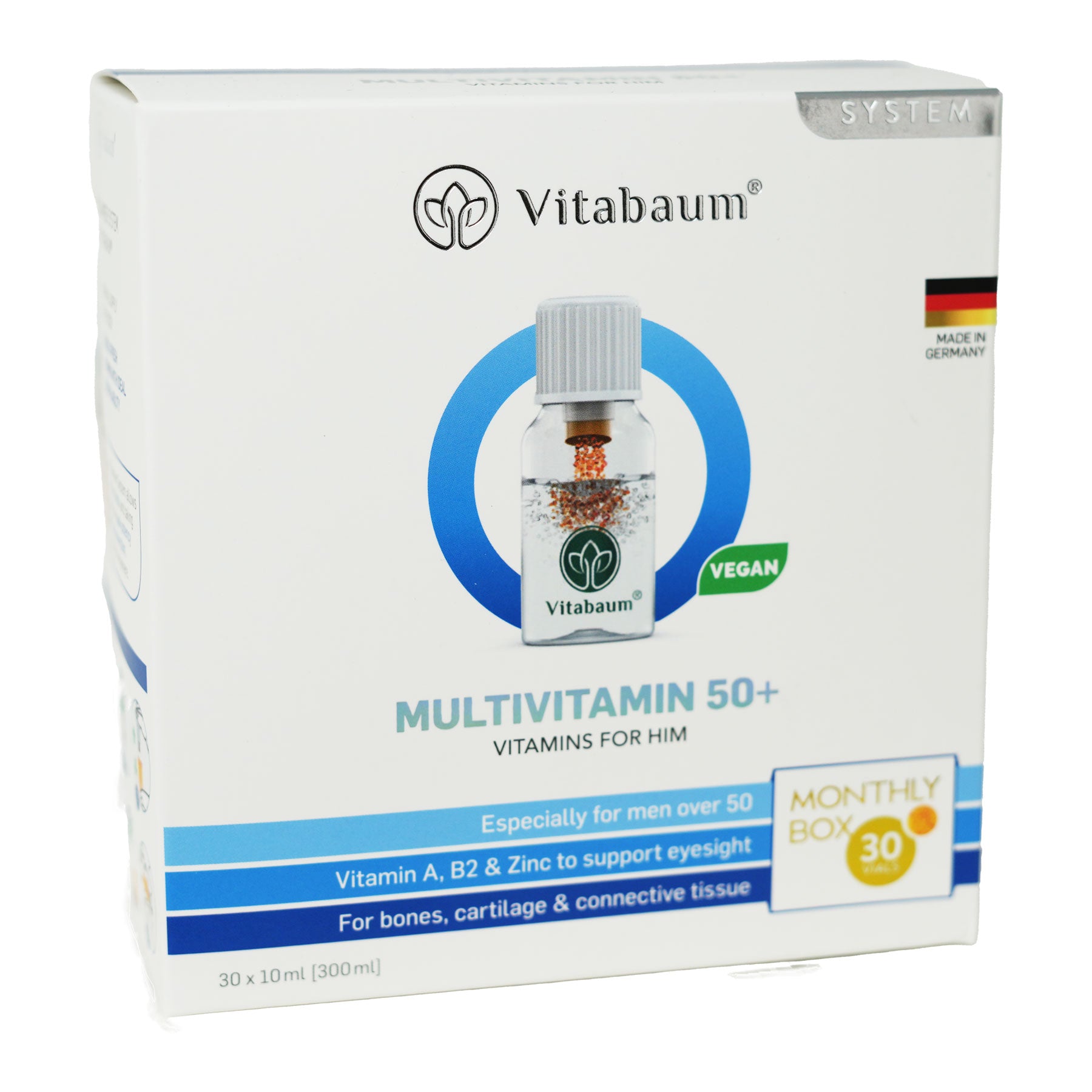Multivitamin 50+ For Him - Monthly supply - pack of 30 vials - 10ml ...